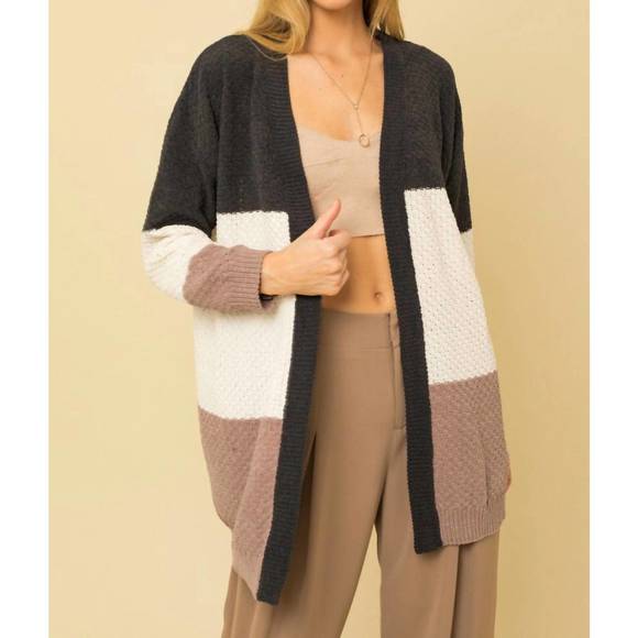 Gilli | Sweaters | New Gilli Long Sleeve Color Block Cardigan In ...